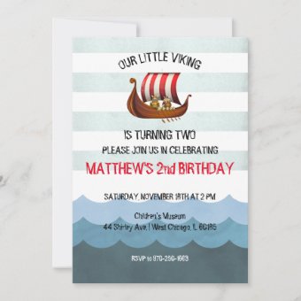 Viking Themed Party Invitation | Zazzle