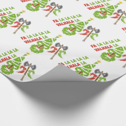 Viking Valhalla Christmas Holiday Wrapping Paper | Zazzle