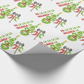 Viking Valhalla Christmas Holiday Wrapping Paper | Zazzle