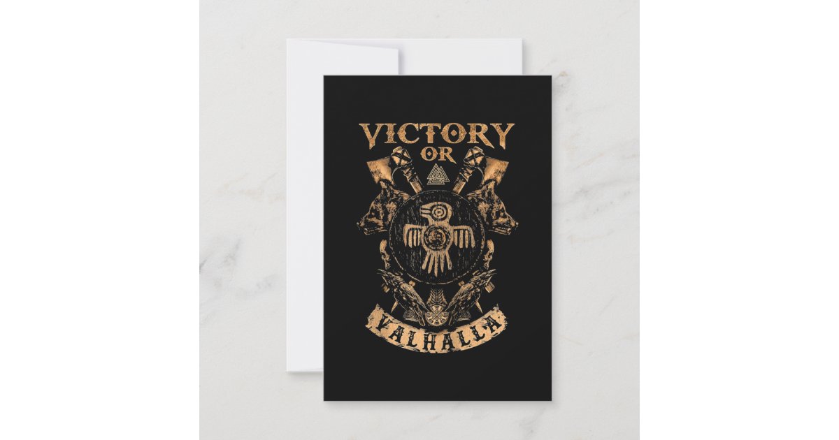 Viking Victory or Valhalla Card | Zazzle