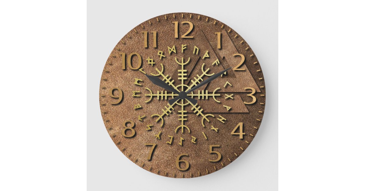 Viking Warrior Large Clock | Zazzle