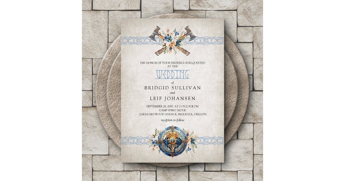 Viking Wedding Invitation | Zazzle