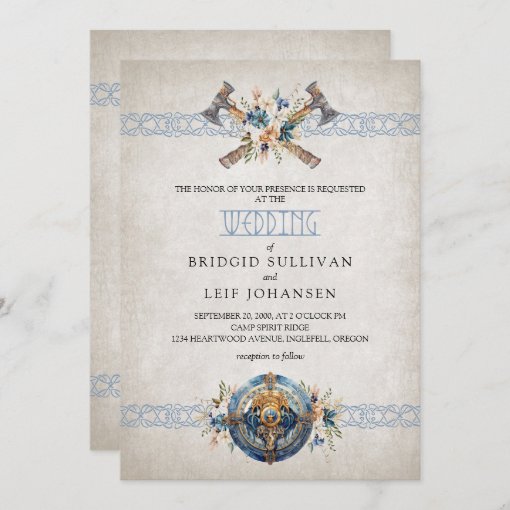 Viking Wedding Invitation | Zazzle