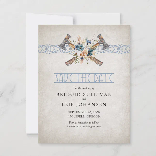 Viking Wedding Save The Date | Zazzle