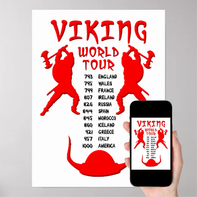Viking World Tour Poster | Zazzle