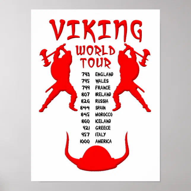 Viking World Tour Poster | Zazzle
