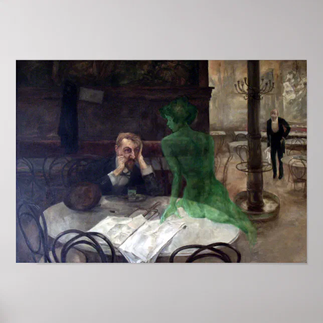 Viktor Oliva The Absinthe Drinker Poster | Zazzle