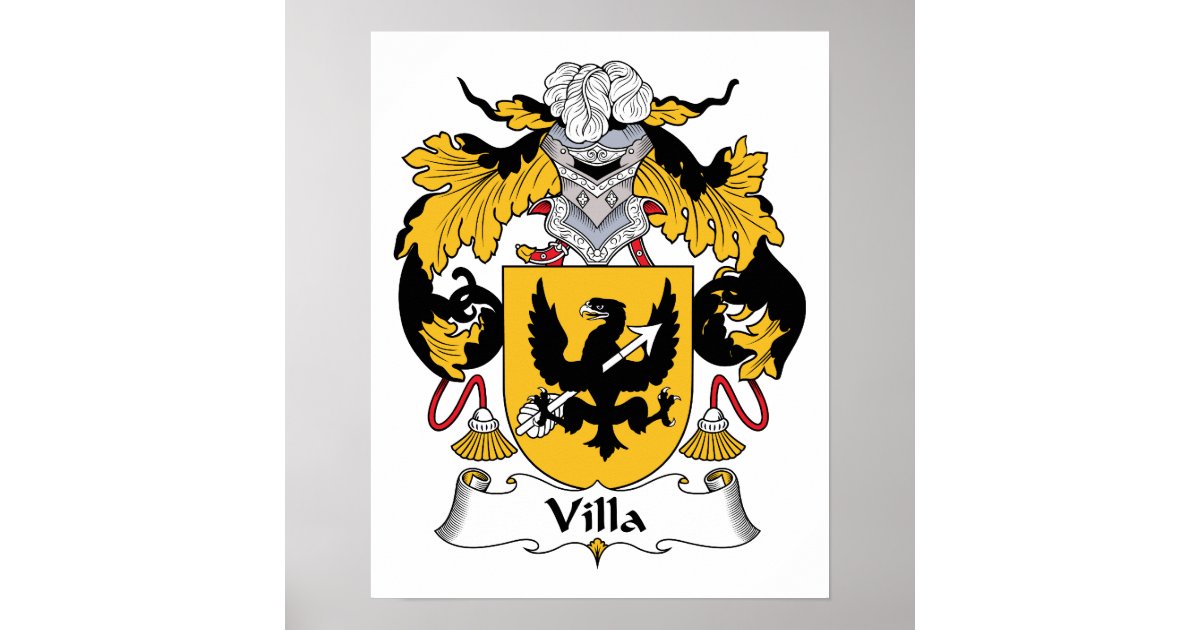 Villa Family Crest Poster | Zazzle
