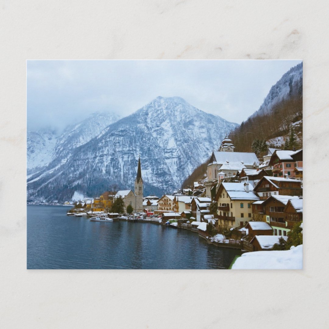 Village Hallstatt On The Lake - Salzburg Austria Postcard | Zazzle