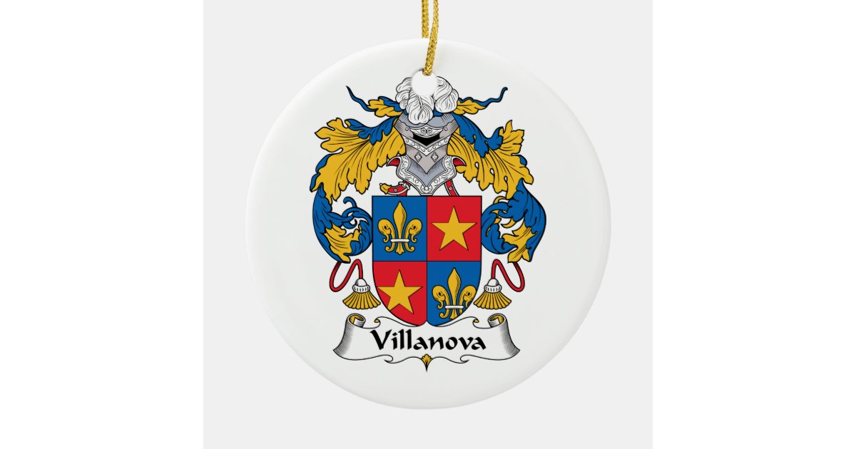 Villanova Family Crest Ceramic Ornament | Zazzle