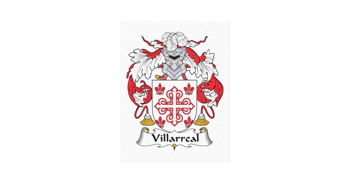 Villarreal Family Crest Canvas Print | Zazzle