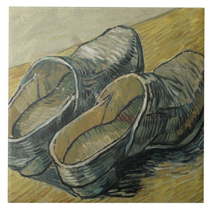 Vincent Van Gogh A Pair Of Leather Clogs Ceramic Tile | Zazzle