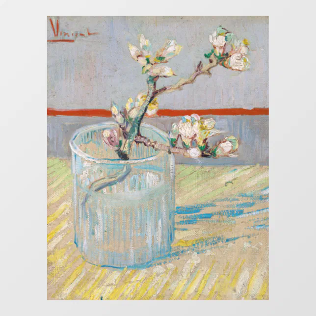 Vincent van Gogh - Almond Branch in a Glass Window Cling | Zazzle
