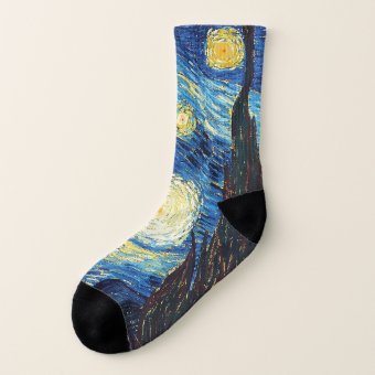 Vincent van Gogh Beautiful The Starry Night Socks | Zazzle