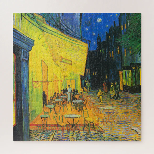 Vincent Van Gogh Cafe Terrace At Night Fine Art Jigsaw Puzzle | Zazzle
