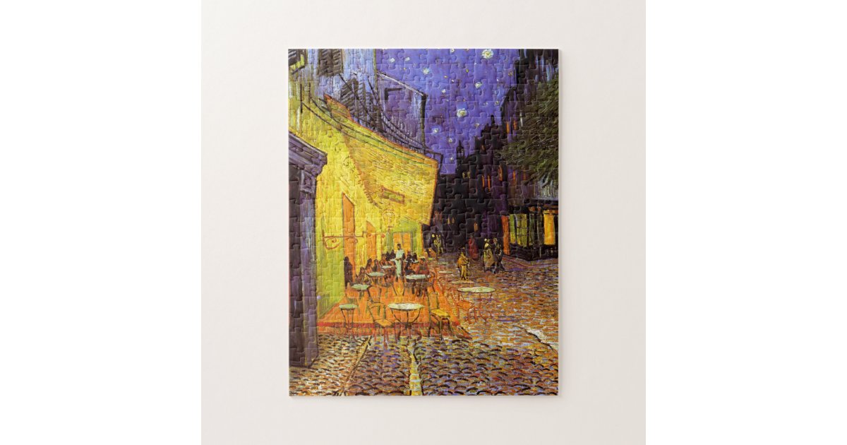 Vincent Van Gogh Cafe Terrace At Night Fine Art Jigsaw Puzzle | Zazzle