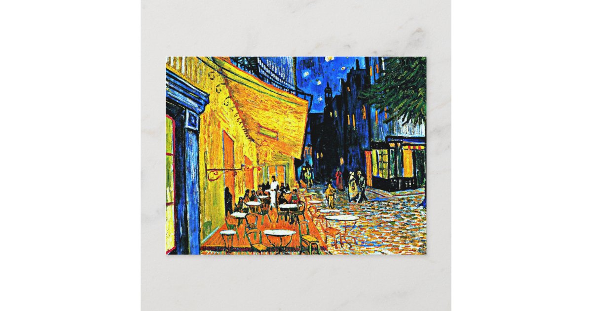 Vincent Van Gogh - Cafe Terrace Post Card | Zazzle