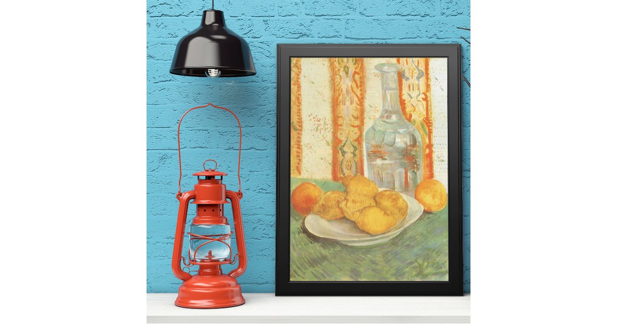 Vincent van Gogh - Decanter and Lemons on a Plate Poster | Zazzle