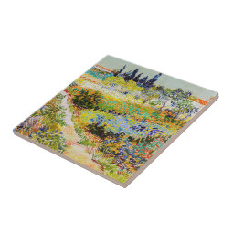 Vincent van Gogh - Garden at Arles Ceramic Tile | Zazzle