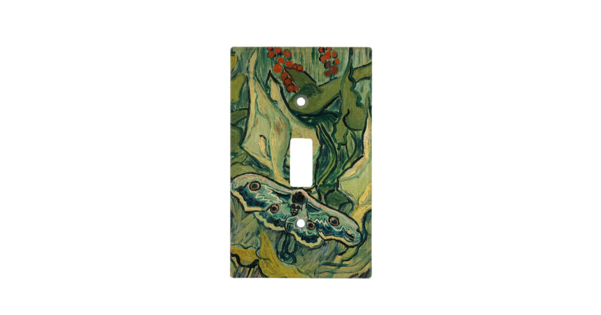 Vincent van Gogh - Giant Peacock Moth Light Switch Cover | Zazzle