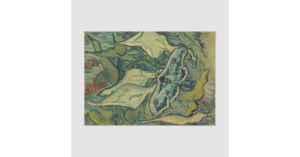 Vincent van Gogh - Giant Peacock Moth Tissue Paper | Zazzle