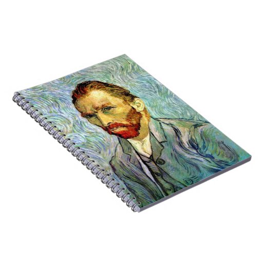 Vincent Van Gogh - Green Self-Portrait Fine Art Notebook | Zazzle