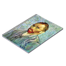 Vincent Van Gogh - Green Self-Portrait Fine Art Notebook | Zazzle