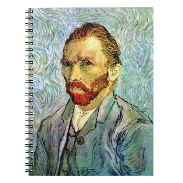 Vincent Van Gogh - Green Self-Portrait Fine Art Notebook | Zazzle