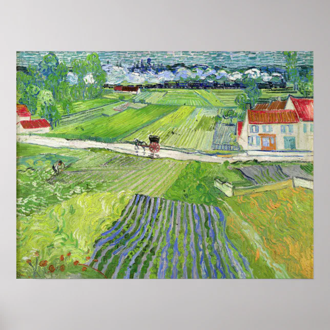 Vincent van Gogh - Landscape with Carriage & Train Poster | Zazzle