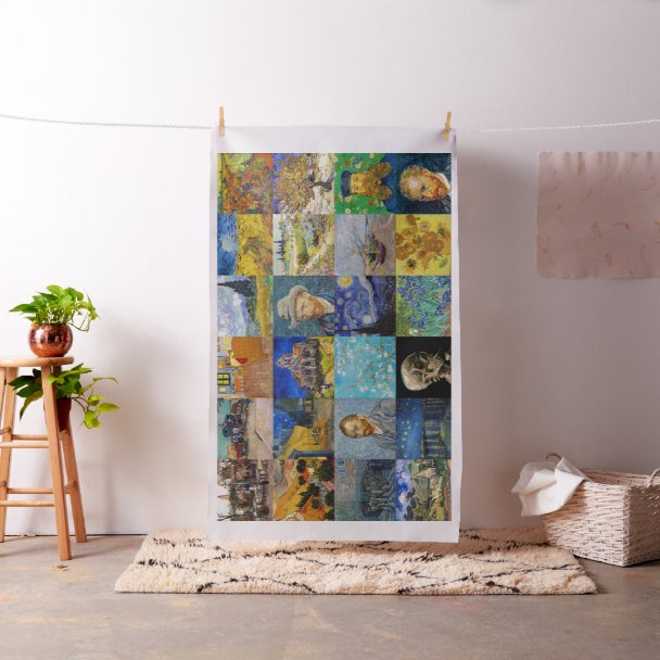 Vincent Van Gogh - The Starry night Fabric | Zazzle.com