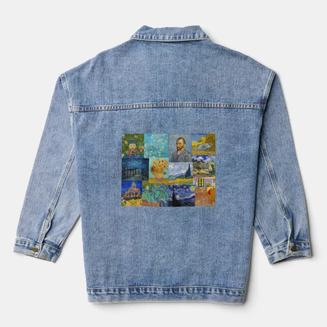 Vincent Van Gogh - Masterpieces Patchwork Denim Jacket | Zazzle