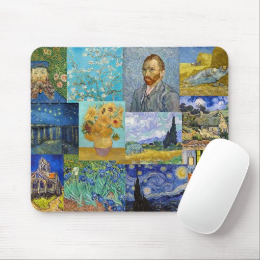 Vincent Van Gogh - Masterpieces Patchwork Mouse Pad | Zazzle