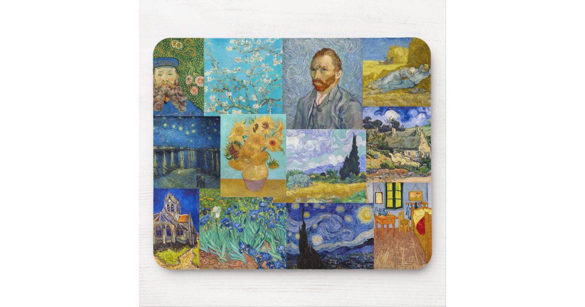 Vincent Van Gogh - Masterpieces Patchwork Mouse Pad | Zazzle