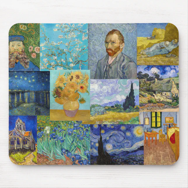 Vincent Van Gogh - Masterpieces Patchwork Mouse Pad | Zazzle