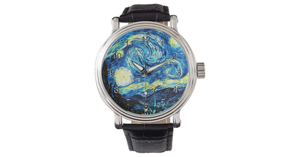 Vincent van Gogh painting, Starry Night Watch | Zazzle
