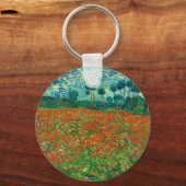 Vincent Van Gogh Poppy Field Fine Art Keychain | Zazzle
