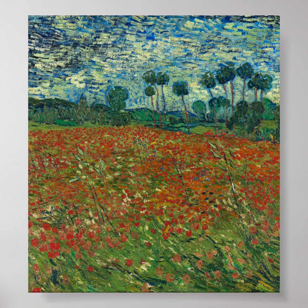 Vincent van Gogh - Poppy field Poster | Zazzle