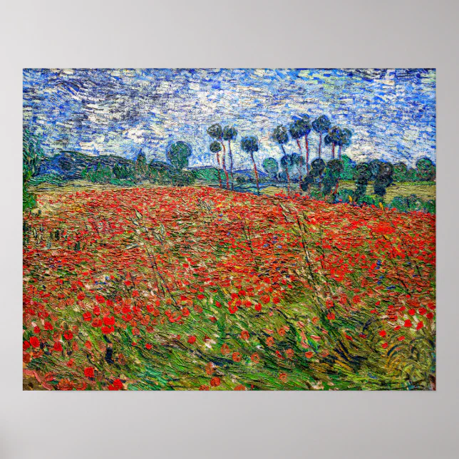 Vincent van Gogh - Poppy Field Poster | Zazzle