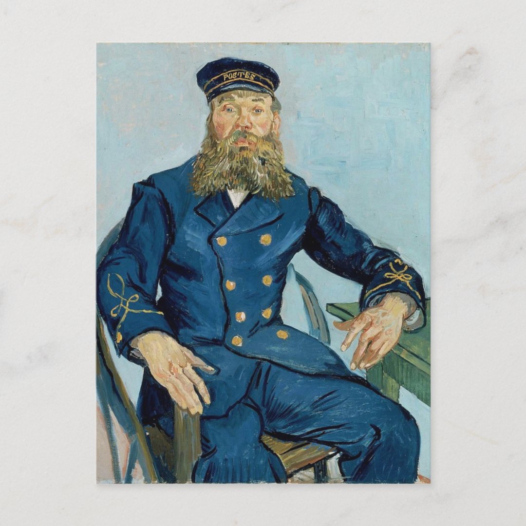 Vincent Van Gogh Portrait of Postman Joseph Roulin Postcard | Zazzle