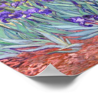 Vincent Van Gogh Purple Irises Fine Art Poster | Zazzle