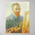 Vincent van Gogh - Self Portrait in Front of Easel Poster | Zazzle