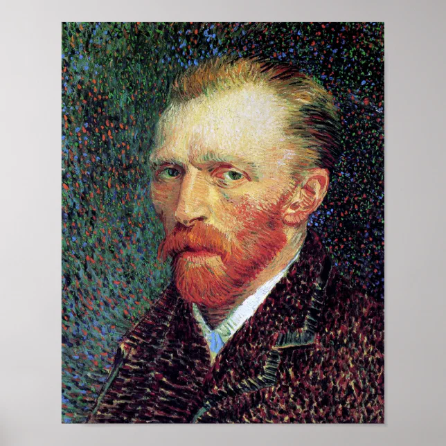 Vincent Van Gogh - Self-Portrait Pointillism Style Poster | Zazzle