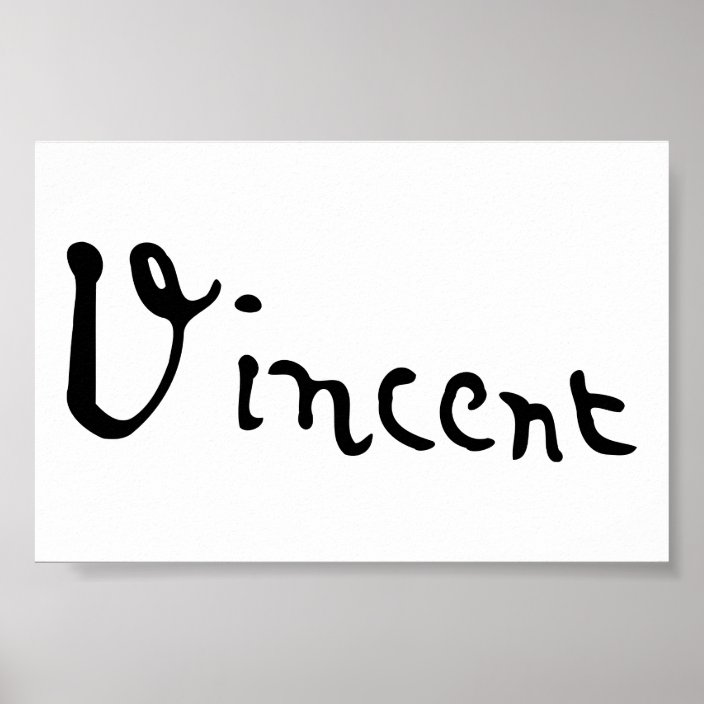 Vincent Van Gogh Signature Poster | Zazzle.com
