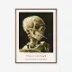 Vincent Van Gogh Skeleton Burning Cigarette Skull Poster | Zazzle