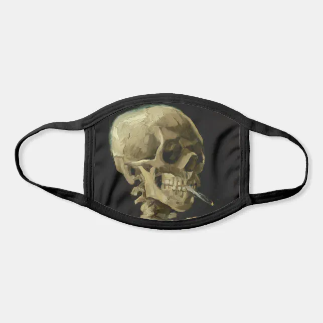 Vincent Van Gogh Skeleton with a Burning Cigarette Face Mask | Zazzle