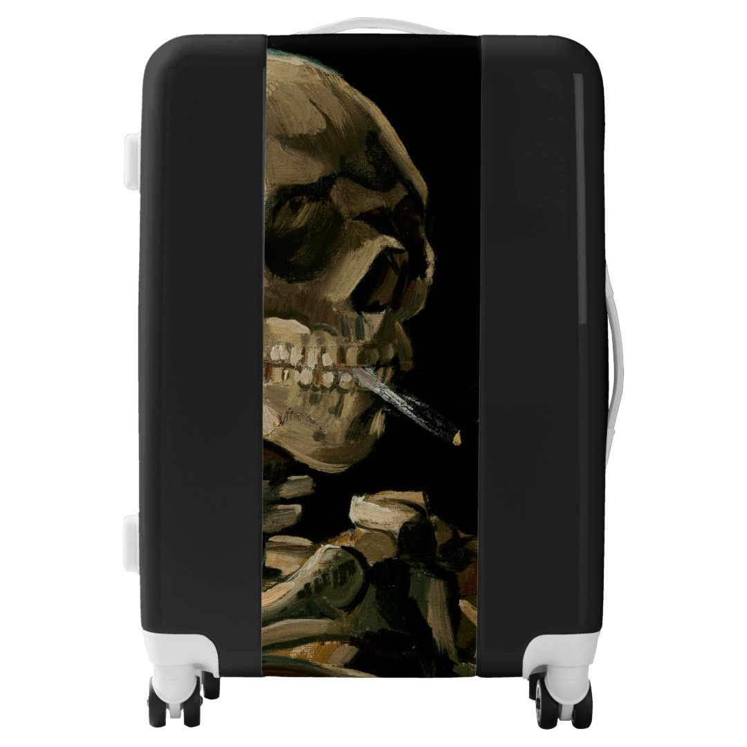 Vincent van Gogh - Skull with Burning Cigarette Luggage | Zazzle