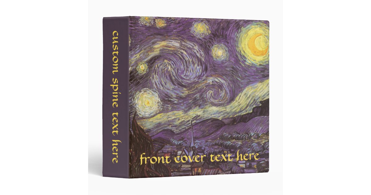 Vincent van Gogh - Starry Night Binder | Zazzle