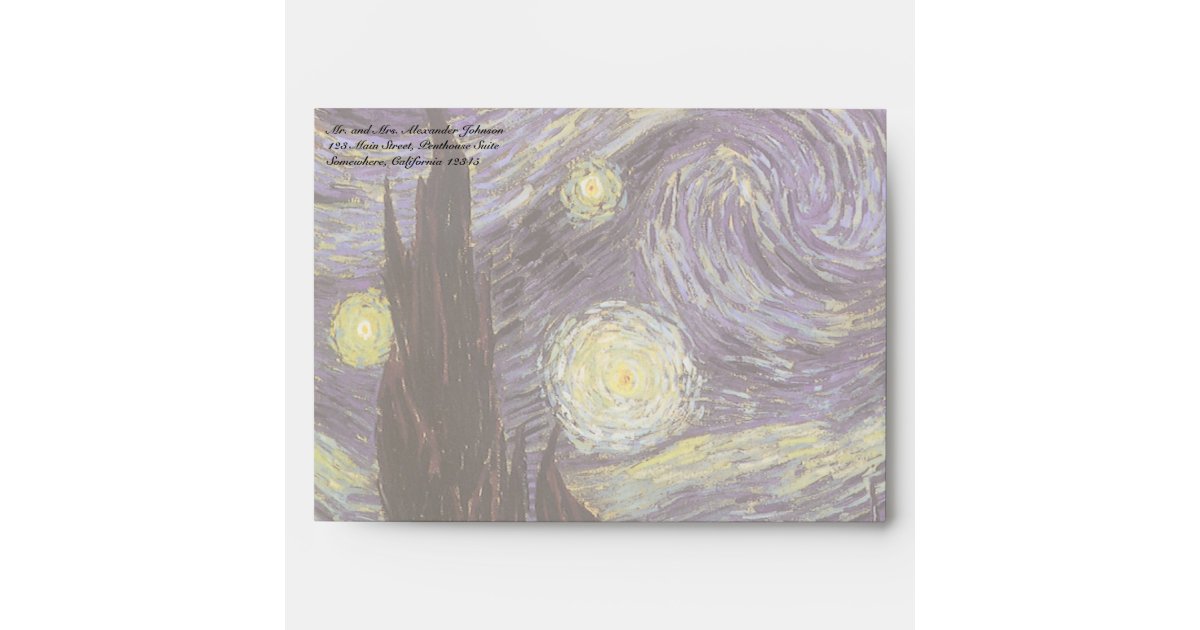 Vincent van Gogh - Starry Night Envelope | Zazzle