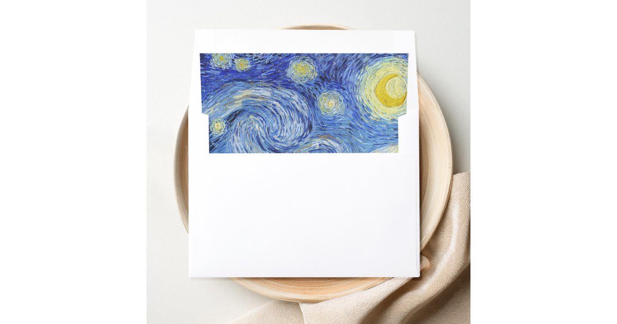 Vincent Van Gogh Starry Night Envelope Liner | Zazzle