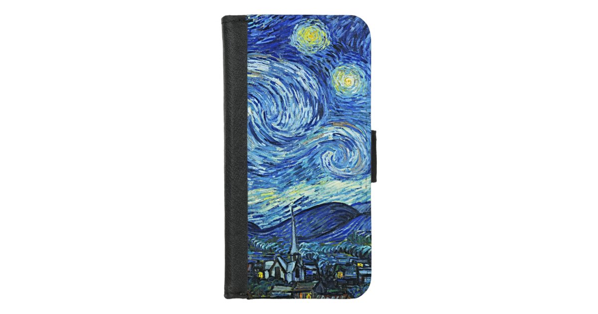 Vincent van Gogh Starry Night iPhone Wallet Case | Zazzle